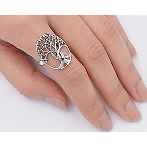 Tree of Life Branches Fashion Ring New .925 Sterling Silver Band Size 8