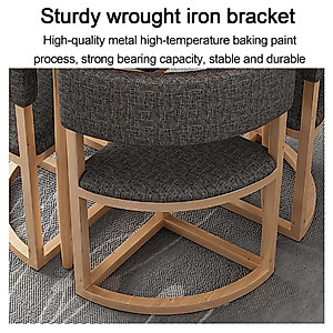 Round Conference Table,Office Table and Chair Set,Small Conference Table for 4,Marble Round Table and Backrest Chair Sets,Living Room Balcony Leisure Table Coffee Shop Bakery 80cm (Size : A5)