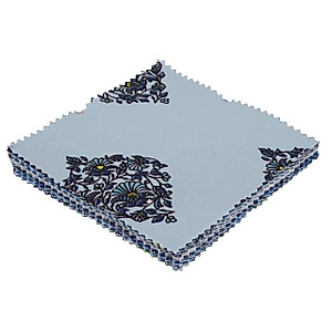 Soimoi Block Print Precut 5-inch Cotton Fabric Quilting Squares Charm Pack DIY Patchwork Sewing Craft