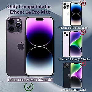 Owncase for iPhone 14 Pro Max Case Magnetic [Compatible with Magsafe] Full Camera Lens Protection & Electroplate Reinforced Corners Shockproof Soft TPU Case for iPhone 14 Pro Max, Dark Purple