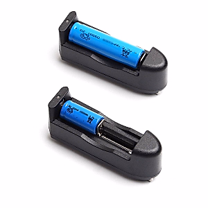 E-outstanding Wall Charger Black 3.7V Single Slot Rechargeable Battery Charger for 18650 18350 16340 14500 14000 Li-ion Battery