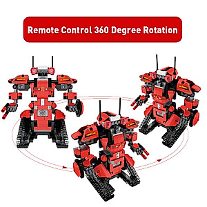 ritastar APP Remote Control Robot Building Blocks Creative Toolbox Educational Smart Tracked RC Robotics Building Bricks Set Kit S.T.E.M Learning Toy Gift for Boys Girls Kids 8 and Above(Red,392pcs)
