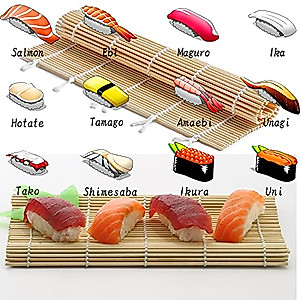 Wtpncil Sushi Making Kit, Bamboo Sushi Rolling Mat, Sushi Roller, Sushi Maker - 2PCS