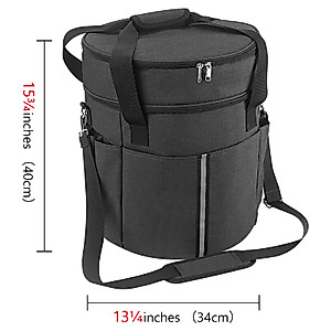 Kingshion 6-Quart Electric Pressure Cooker and Slow Cooker Carry Bag, Dark Grey, Travel, Nylon, Unisex, 1.5L, 13.25 x 15.75 x 15.75 inches