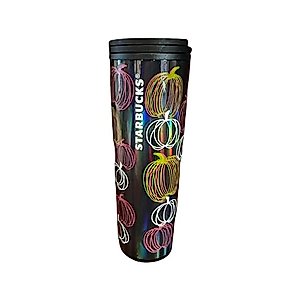Starbucks 2023 Fall Halloween Glow in The Dark Pumpkins Hot Coffee Tumbler, 16 fl oz, Grande