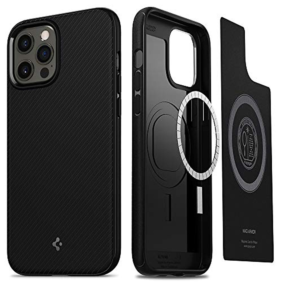 Spigen for iPhone 12 Pro Case, Mag Armor Case for iPhone 12 & 12 Pro - Matte Black