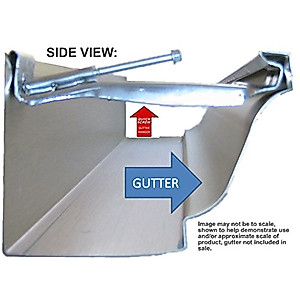 Quick Screw 6" inch Aluminum Hidden Rain Gutter Bracket Hook Clip Style Hangers with pre Inserted 3" Long ¼" hex Head self Drilling Screw (100 Per Package)