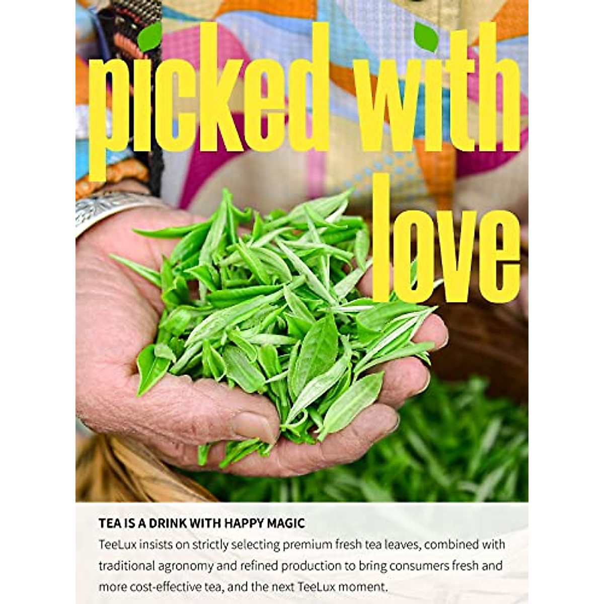 TeeLux Black Tea Bags, Natural Pure Black Tea, Smooth & Full-Bodied Flavor, Caffeinated, 100 Count Tea Bags