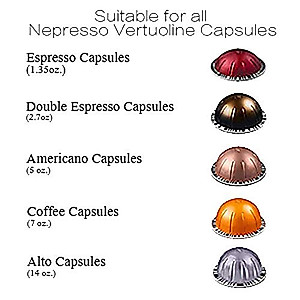 Rice rat Vertuo Capsule Holder Drawer for Nespresso With Glass For Cabinet Vertuoline Pod Storage Rack For Counter (Class-30 Pods)