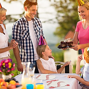 SNIMICS 40PCS Baseball Party Decorations,Baseball Plates,Baseball Napkins for Baseball Birthday Party Supplies Baseball Fans Boys Baby Shower(2-Baseball)