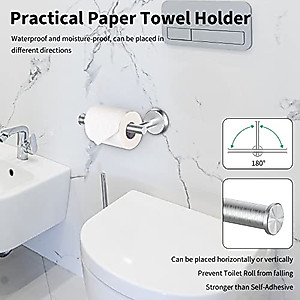 Newfun 10Pcs Brushed Nickel Bathroom Hardware Set - Includes 24&18inch Towel Bar, Robe Hook, Toilet Paper Holder, 2 Pack 5 Piece Bathroom Accessories Set Stainless Steel Wall Mounted