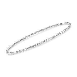 Ross-Simons Two-Tone Sterling Silver Jewelry Set: 6 Bangle Bracelets. 8.5 inches