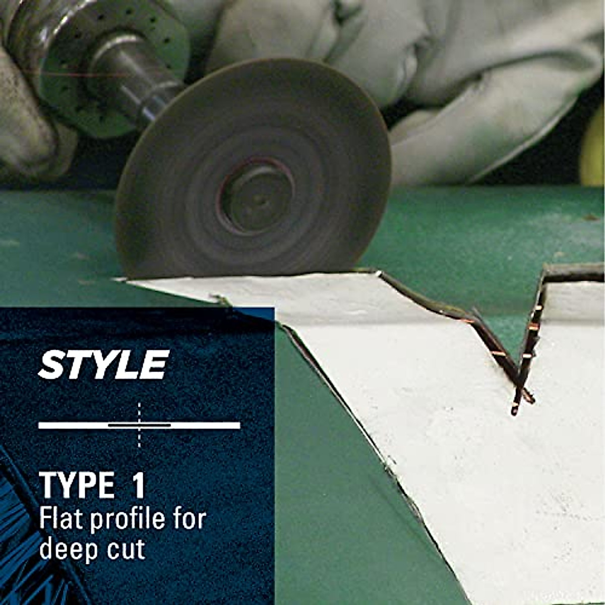 Weiler 56091 3" x 1/16" Wolverine Type 1 Cut-Off Wheel, A36T, 3/8" A.H. 10 Pack