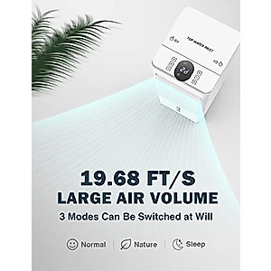 3-In-1 Evaporative Air Cooler, Cooling Fan with 3 Modes & 3 Speeds, Windowless Air Conditioner with 12-H Timer Remote Control, Swamp Cooler w/60° Oscillation, Portable Air Conditioner for Room/Office