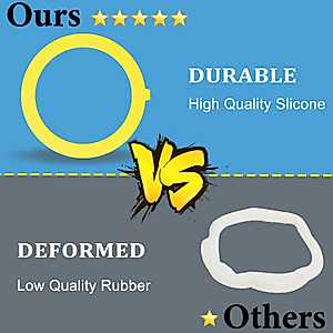 Flush Valve Seal for Kohler, Kohler Toilet Lank Parts, 3 Pack GP1059291 Silicone Replacement for Toilets, Upgraded Canister Flush Valve Kit(Yellow)