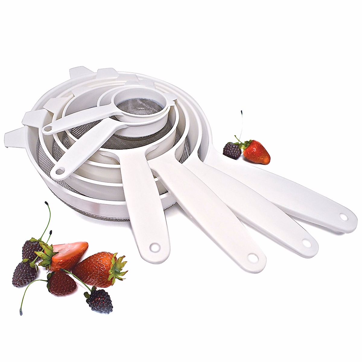 Norpro Strainer, 2.5", White