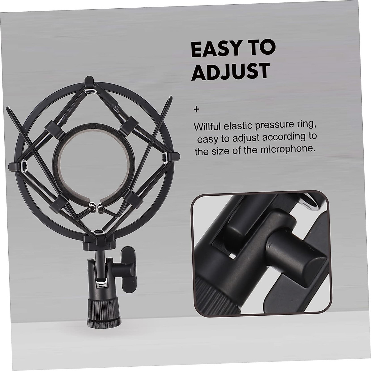 SUPVOX 1pc Microphone Shock Mount Portable Mic Stand Microphone Holder for Mic Stand Condenser Microphone Mount Shockproof Microphone Holder Usb Mic Microphone Shockproof Stands Mic Mount