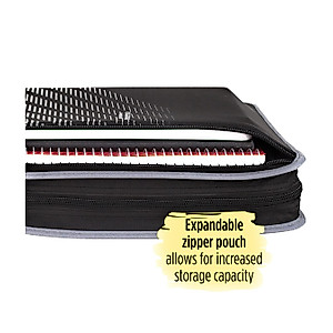 Five Star Xpanz Zipper Binder, 2" Round Rings, 380 Sheets, Grey