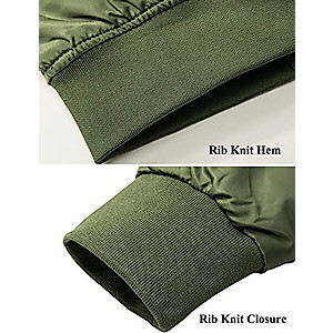 EKLENTSON Bomber Jacket Men Lightweight Casual Jacket Men Cotton Stand Collar Windbreaker Men Jacket for Men Winter