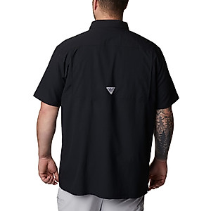 Columbia Men's Standard Slack Tide Camp Shirt, Black, Small