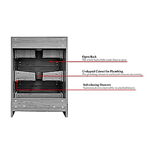 Angeles 84" FREESTANDING Bath Vanity with Double Reinforced Acrylic Sinks Nature Oak-AV