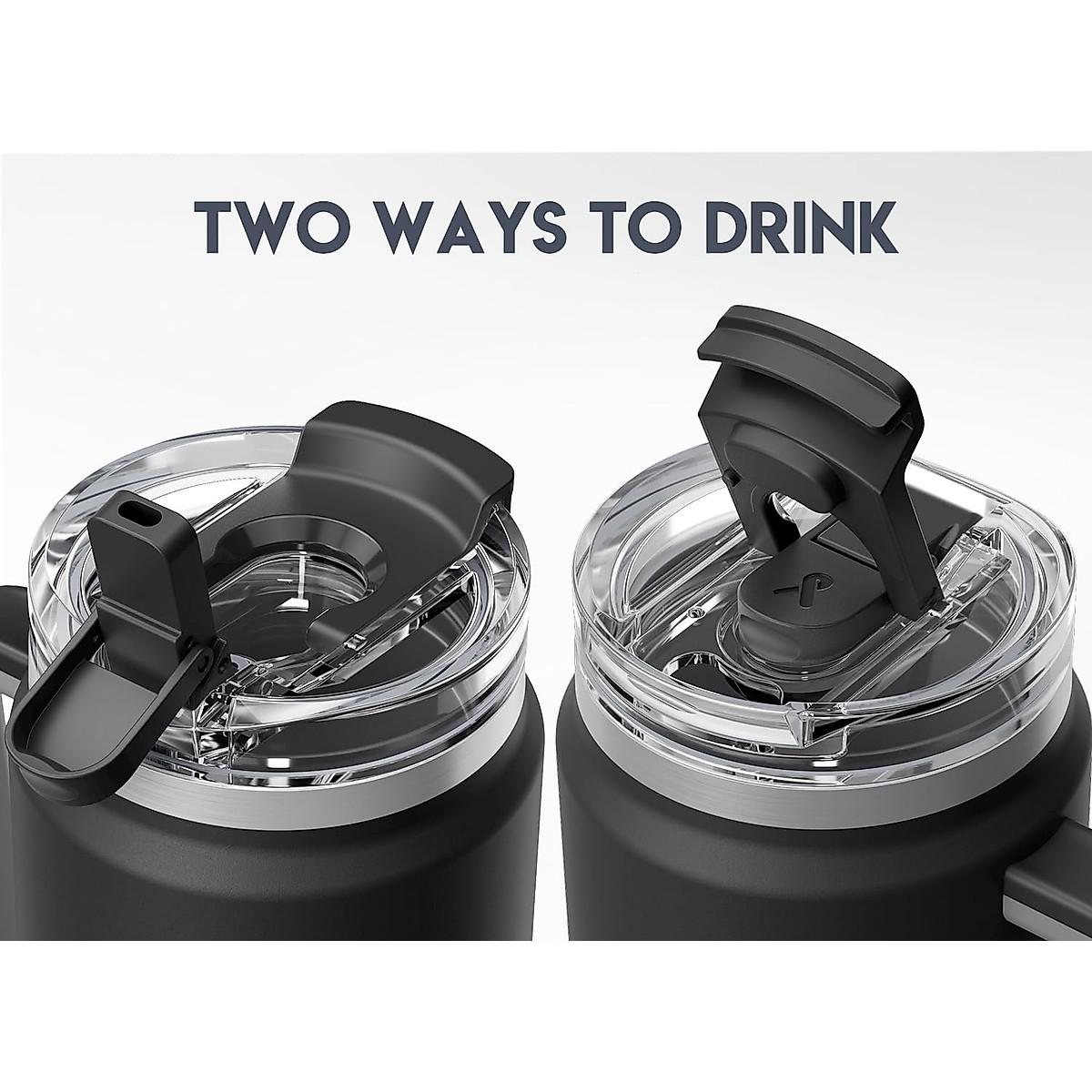 Meoky 40 oz Tumbler with Handle and Straw, Insulated Tumbler with Lid and Straw, Stainless Steel Travel Mug, Keeps Cold for 34 Hours, 100% Leak Proof, Fits in Car Cup Holder (Night)