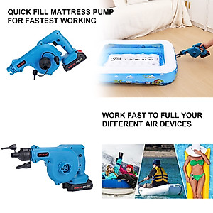 Cordless Blower,3- in-1 Portable Mini Air Blower 21v Lithium Battery,Small Dust Cleaner for Inflatable,Fans,Lily Windows,Keyboards,Cars by MKMKYEE