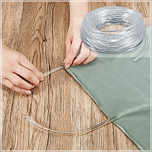 Vinyl Sling Chair Spline Outdoor Patio Chair Spline Long Solid Replacement Awning Cord Replacement Fabric Sling Chair Spline Replacement for Outdoor Patio Lawn Garden Pool Furniture (49 ft,1/4")