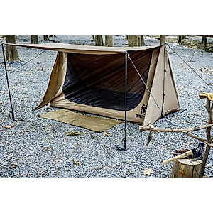 OneTigris Bushcraft Mat, Heavy Duty Tripod Chair Cloth, 500D Cordura Nylon Tent Door Mat, 50" x 26"