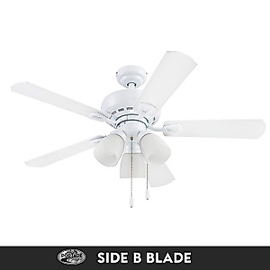 Portage Bay 51444 Miller Park Ceiling Fan, 44, White