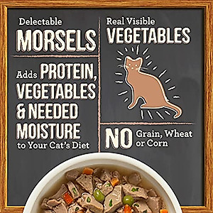 Merrick Purrfect Bistro Bon Appetits Grain Free Wet Cat Food Chicken Recipe Morsels in Gravy, 3 Ounce (Pack of 24)