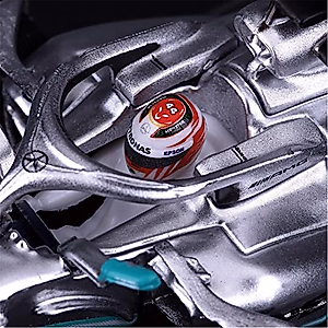 HTLNUZD Bburago 1:43 2019 F1W10#44 Lewis Hamilton F1 Formula 1/43 Petronas W10 EQ Power No.44 One Alloy Luxury Vehicle Diecast Cars Model Toy Collection Gift (Hardcover F1 W10#44)