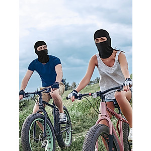 12 Pieces Sun Protection Balaclava Full Face Cover Sun UV Protection Face Protective Cover for Outdoor Sports (Black,Classic Style)