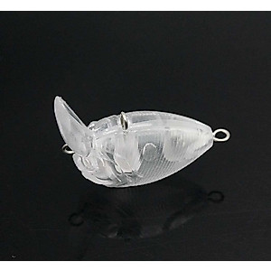 ABS 10PCS Unpainted Fishing Blanks Crankbait 4cm 3g topwater Artificial Bait Fishing Lures Blank Minnowbait Hard unpainted Artificial Bait Bodies DIY Fishing Tackle Spoons with Free Eye