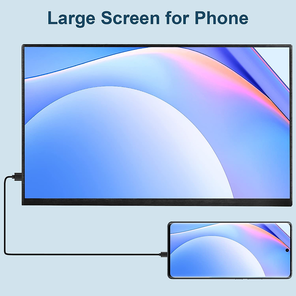 Lasitu Portable Monitor 100% sRGB Super Thin 15.6 Inch Metal Frame Portable Screen USB C/HDMI Gaming Monitor for Laptop/PC/Cellphone/PS3-5/Switch/Xbox with Foldable Case