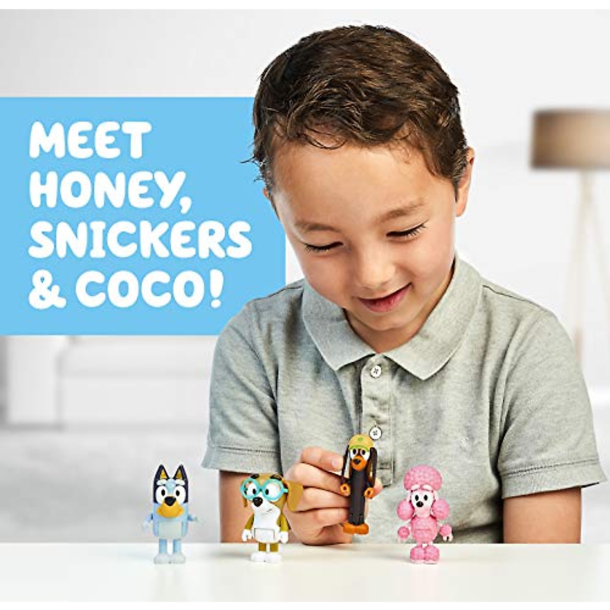 Bluey and Friends 4 Pack of 2.5-3" Poseable Figures