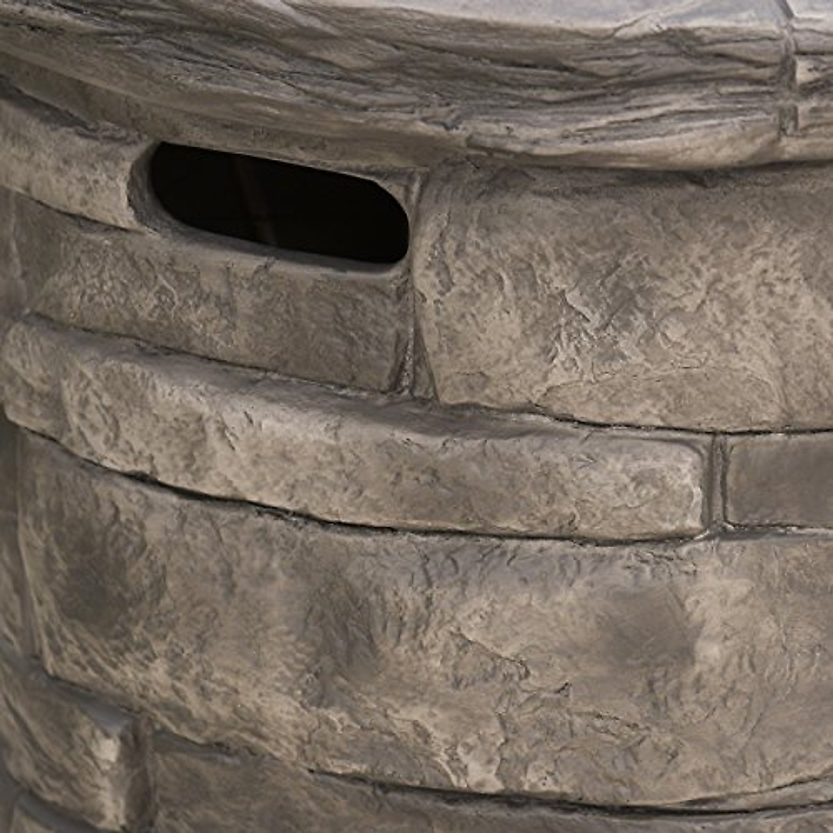 Christopher Knight Home Angeles Outdoor Circular Fire Pit - 40,000 BTU, Grey