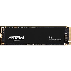 Crucial P3 500GB PCIe Gen3 3D NAND NVMe M.2 SSD, up to 3500MB/s - CT500P3SSD8