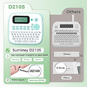 Vixic Label Maker Machine, D210S Kids Label Maker, QWERTY Keyboard Labeler, Handheld Easy Label Maker Printer Portable for Home, Office Small Business, School Organization, DIY
