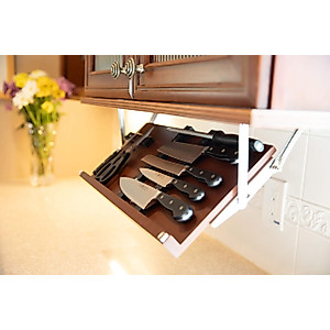 Under Cabinet Knife Block - Large, Natural Shown - (Large, Black)