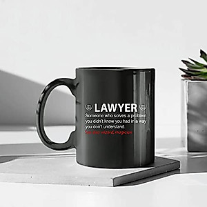 Law Meaning Definition Gift for Lawyers 11oz 15oz Black Coffee Mug