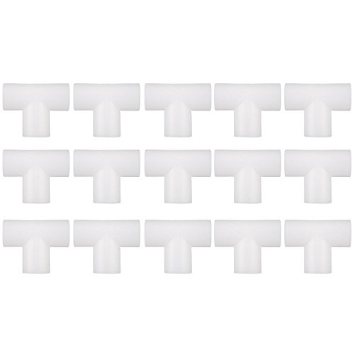 uxcell Shoe Rack Accessories Connectors, 16mm Inner Diameter for Repair Assembled Wardrobe Straight 3 Way, Replacement of Parts 15 Pcs