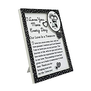 Blue Mountain Arts Love Magnet with Easel Back—Valentine's Day, Anniversary, Birthday, or Romantic Gift by Marci and the Children of the Inner Light, 4.9 x 3.6 Inches (I Love You More Every Day)