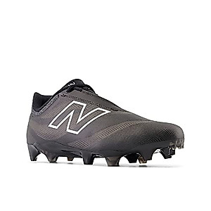New Balance Unisex BurnX4 Lacrosse Shoe, Black/Blacktop, 13 Wide US Men