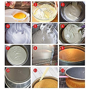 Astra Gourmet 4-Inch Perfect Performance Aluminium Round Cake Pan Chiffon Cake Mold Baking Mould with Removable Bottom, Set of 4