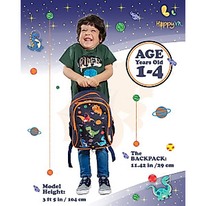 HappyVk- Backpack with Leash for Kids-Anti Lost Walking Toddler Leash-Dinosaur design-for 1-4 Years Old Boys, Girls
