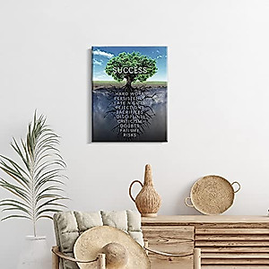 Inspirational Wall Art Success Motivational Quote Canvas Wall Art Poster for Modern Home Office Living Room Wall Decor Framed Ready to Hang (C)
