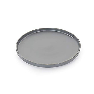 Elama Luxmatte Contemporary Dinnerware Set, 20 Piece, Dark Grey