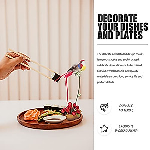 LIFKOME Sashimi Platter Flowers Decoration Artificial Flower Table Centerpiece Mini Resin Flowers Crafts Sushi Berries Flower Plate Ornament for Sashimi Dish Home Centerpiece Decorations