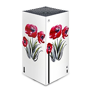 Head Case Designs Officially Licensed Mai Autumn Red Flowers Art Mix Vinyl Sticker Gaming Skin Decal Cover Compatible With Xbox Series X Console